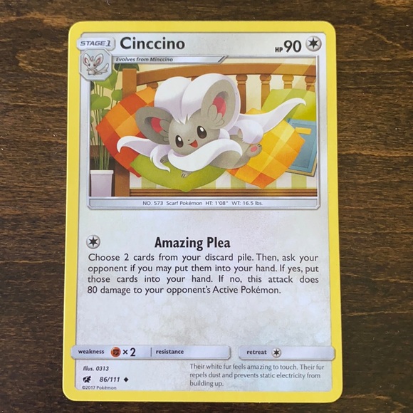 Pokemon | Toys | Pokmon Crimson Invasion Cinccino Card 27 | Poshmark